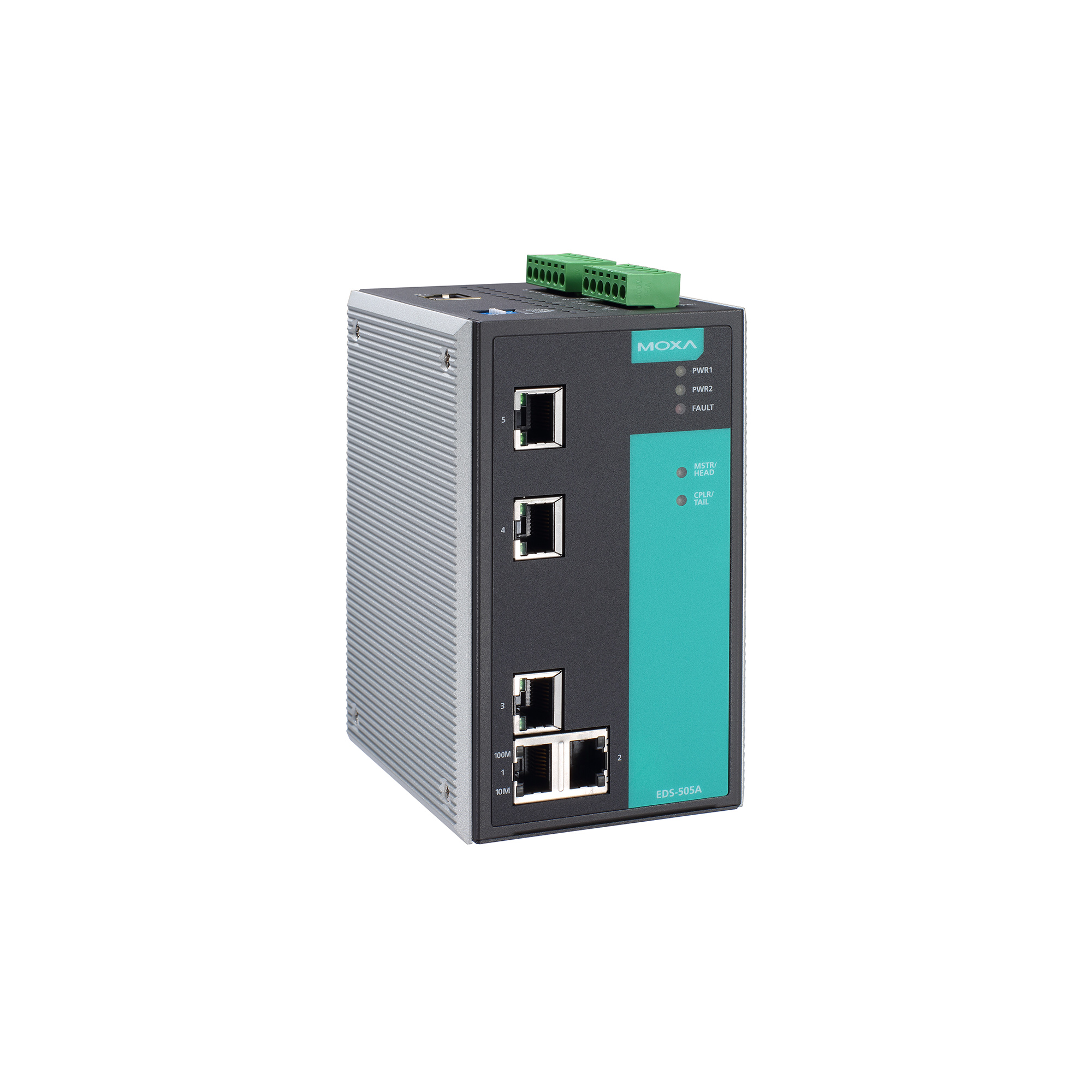 Managed Ethernet switch with 5 10/100BaseT(X) ports, -10 to 60°C ...